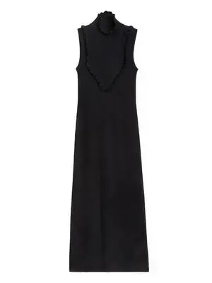 Rodebjer Ribbed Ruffle Maxi Dress