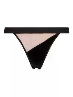 UNDRESS CODE Daydreaming Velvet-panelled Thong