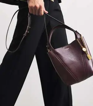 Chloé Small Leather Spin Tote - Purple