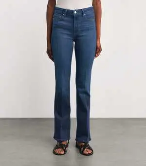 Paige Stretch Denim Laurel Canyon Jeans - Navy