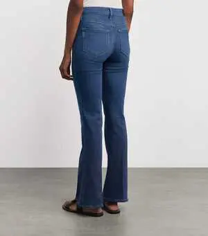 Paige Stretch Denim Laurel Canyon Jeans - Navy