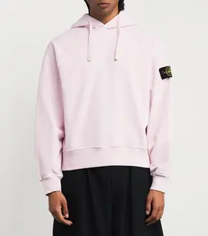 Stone Island Cotton Hoodie With Compass Patch