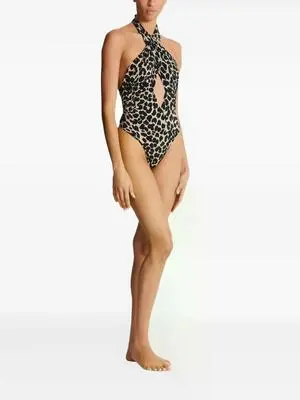 Balmain Leopard-print Swimsuit - Neutrals