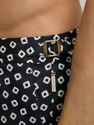 Orlebar Brown Bulldog Geometric-print Swim Shorts - Blue
