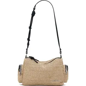 Desigual Woven Straw Shoulder Bag