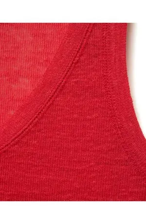 Mango Linen Tank - Red