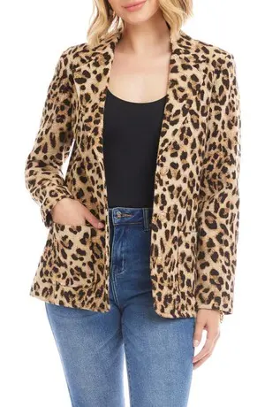 Karen Kane Printed Jacquard Blazer