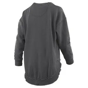 PRESSBOX Georgia Bulldogs Melange Fleece Pullover Sweatshirt - Black