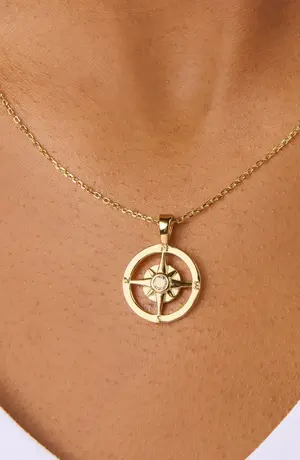 LITTLE SKY STONE Compass Pendant Necklace