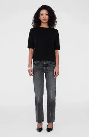 ANINE BING Jackson Cashmere Sweater - Black
