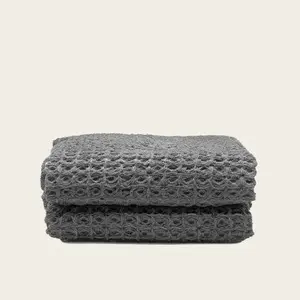 ITALIC Sedona Waffle Towels - Charcoal/hand Towels