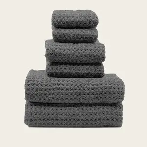 ITALIC Sedona Waffle Towels - Charcoal/standard Set