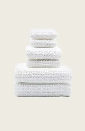ITALIC Sedona Waffle Towels - White/standard Set