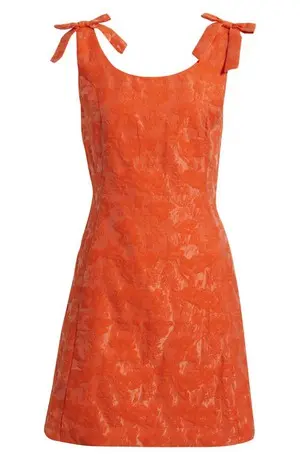 SISTER JANE Neroli Bow Jacquard Minidress