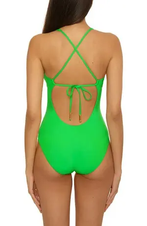 BECCA By Rebecca Virtue Corset Back One-piece Swimsuit - Meadow