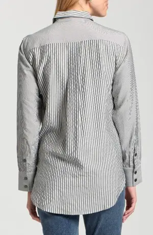 APNY Mixed Stripe Cotton Button-up Shirt
