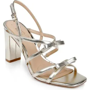 Badgley Mischka Eliza Strappy Slingback Sandal - Gold Metallic