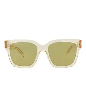 Saint Laurent Square Frame Acetate Sunglasses - Yellow/green (sl507