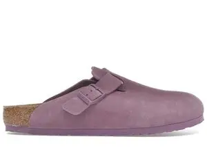 BIRKENSTOCK Boston Suede Clogs - Mauve