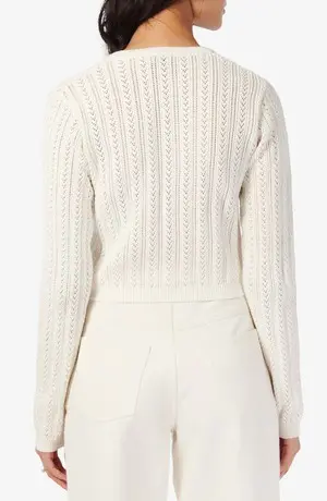 Cami Nyc Dresden Pointelle Crop Cardigan