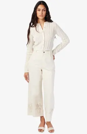 Cami Nyc Dresden Pointelle Crop Cardigan