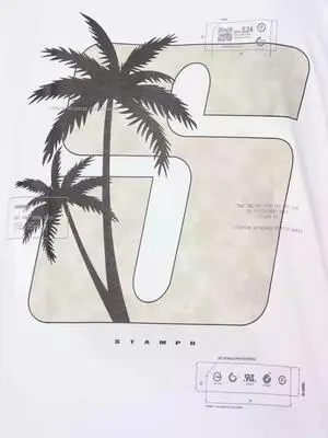 STAMPD Palm-tree-graphic T-shirt