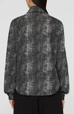 Lafayette 148 New York Hidden Placket Silk Top