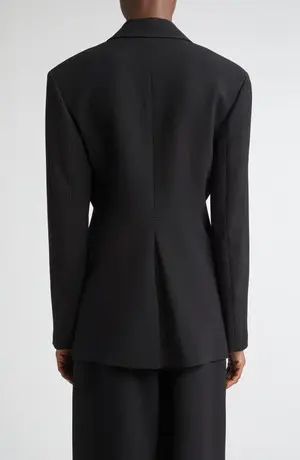 Lafayette 148 New York Fitted Responsible Finesse Crepe Blazer - Black