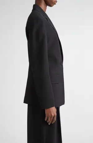 Lafayette 148 New York Fitted Responsible Finesse Crepe Blazer - Black