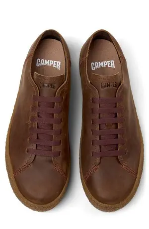 Camper Peu Terreno Leather Sneaker - Medium Brown