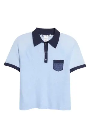 Acne Studios Kout Pocket Polo - Light Blue/navy