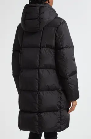 Moncler Water-resistant Long Coat - Black