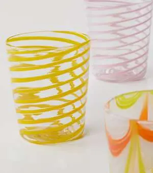 CABANA Giravolta Set Of 2 Glasses - Yellow