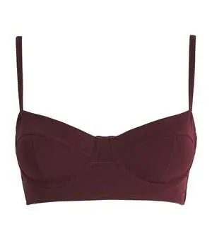 Ulla Johnson Zahara Bikini Top Burgundy