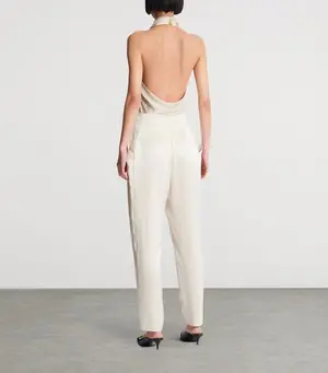 Balmain Silk Tailored Trousers