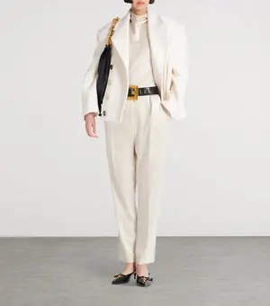 Balmain Silk Tailored Trousers