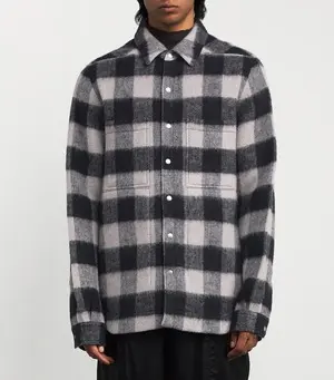 Rick Owens Virgin Wool Check Overshirt