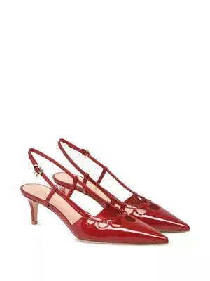 GIANVITO ROSSI 55mm Eloise Cut-out Heeled Pumps - Red