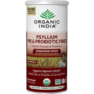 ORGANIC INDIA Psyllium Pre & Probiotic Fiber Cinnamon Spice 283.5 Grams - One-color