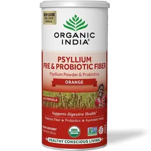 ORGANIC INDIA Psyllium Pre & Probiotic Fiber Orange 283.5 Grams - One-color