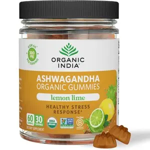 ORGANIC INDIA Organic Ashwagandha Gummies Lemon Lime 60 Gummies - One-color