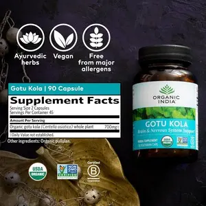 ORGANIC INDIA Gotu Kola 90 Capsules