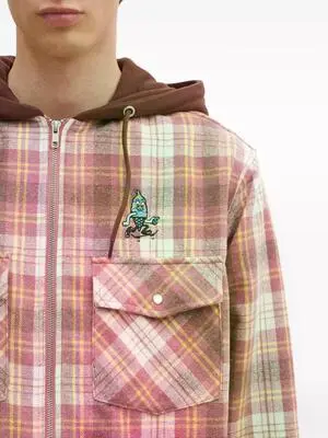 ICECREAM Plaid Hooded Shirt