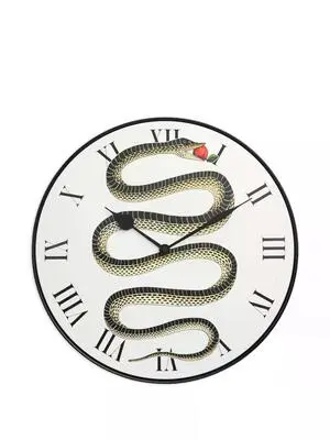 FORNASETTI Snake-motif Wall Clock - White