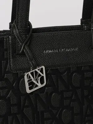 Armani Exchange Embossed Logo Tote Bag - Black