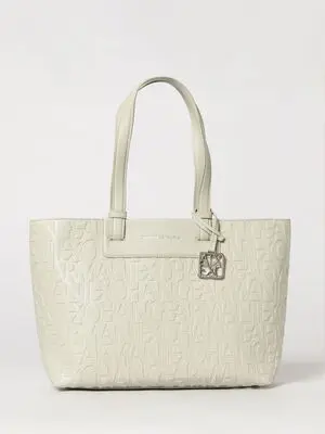 Armani Exchange Embossed Logo Tote Bag - Sand