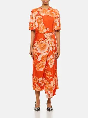 Orange Floral Dresses