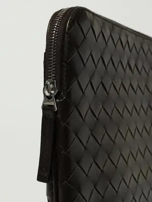 Bottega Veneta Woven Briefcase - Brown