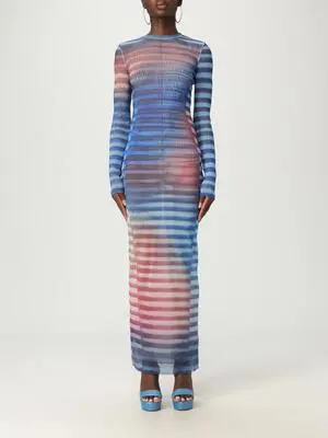 JEAN PAUL GAULTIER Long Sleeve Maxi Dress - Blue