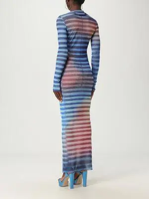 JEAN PAUL GAULTIER Long Sleeve Maxi Dress - Blue